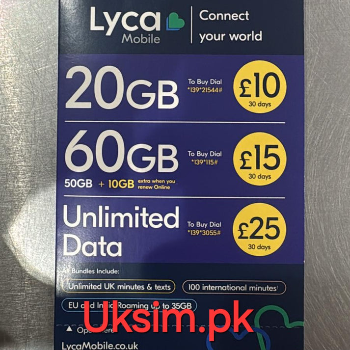 Lebara | Lyca | EE | Vodafone Sim Card Only For TikTok Live